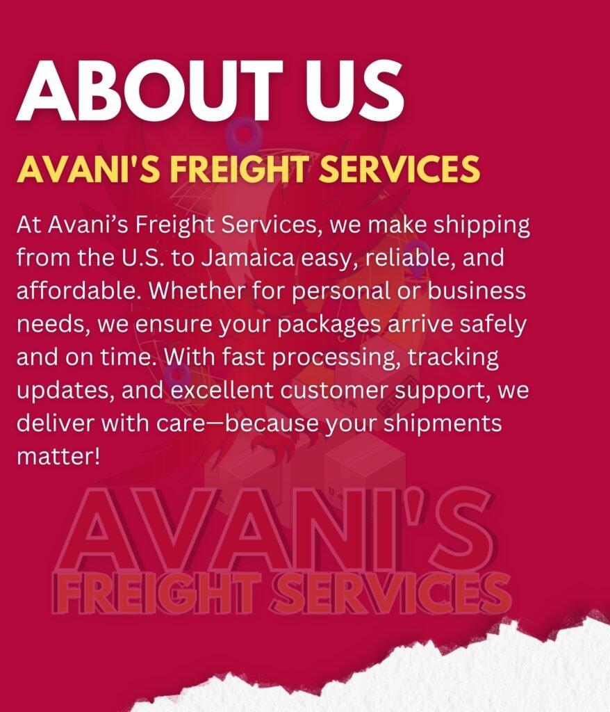 Avanis freight service – Avanis – Ship your packages to Jamaica